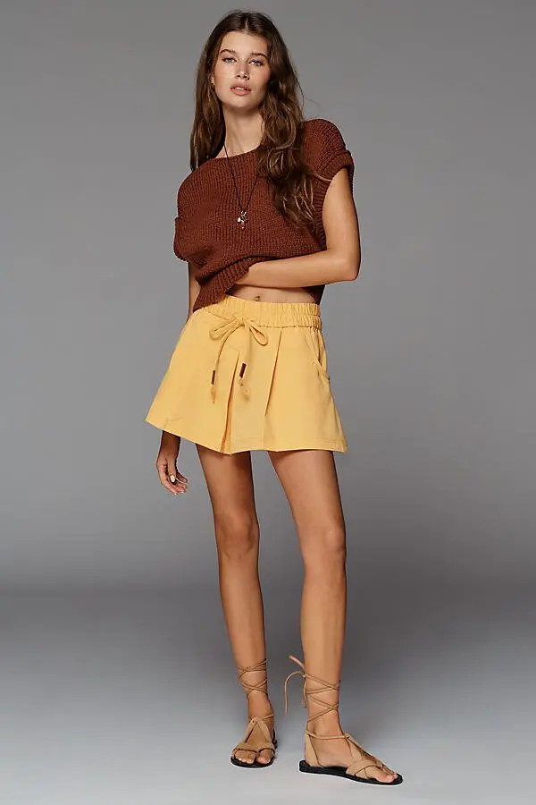 Maeve Skirty Chino Utility Shorts - Mango