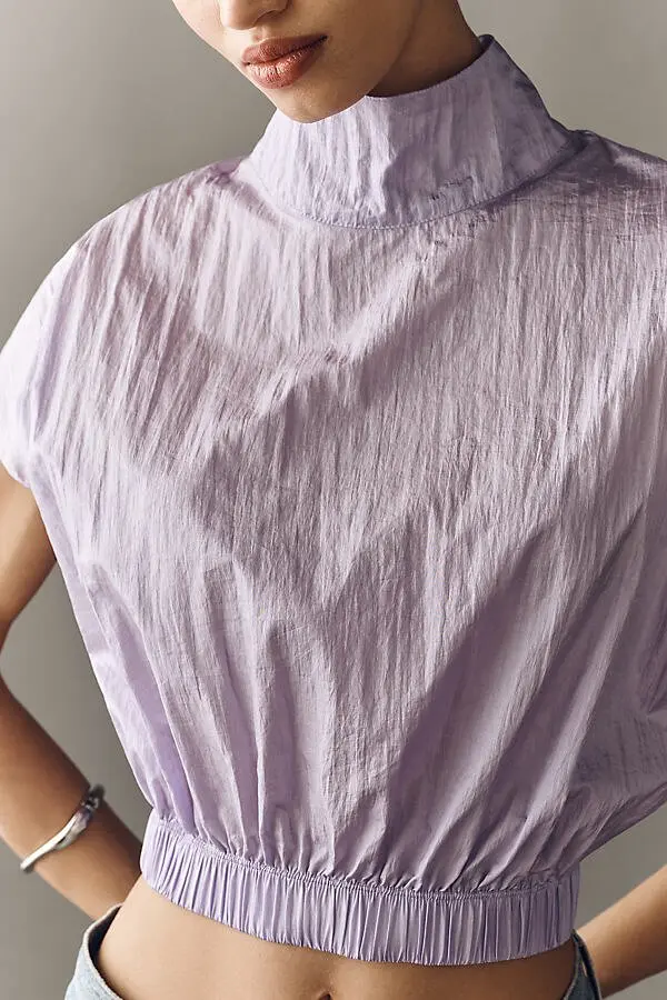 S/W/F Funnel-neck Crop Top