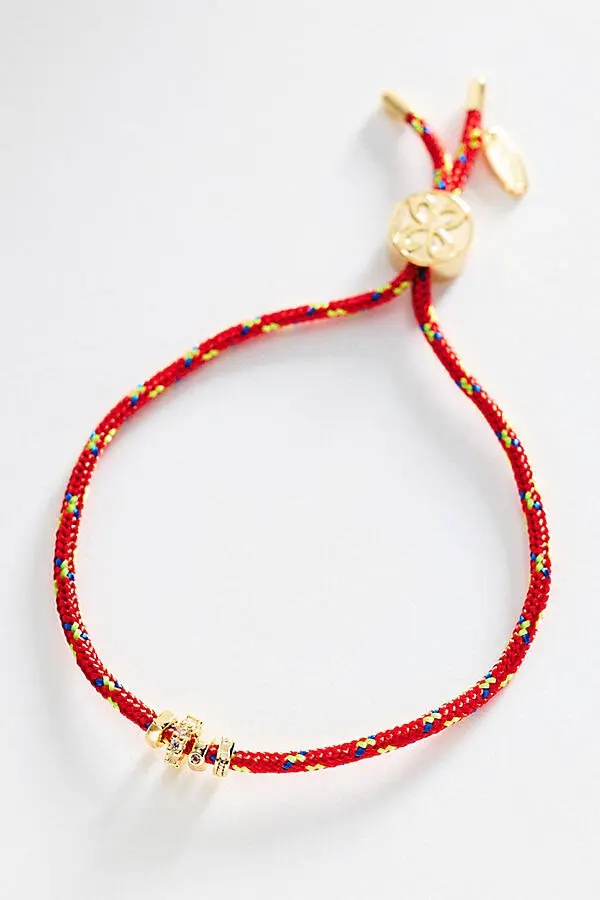 Maeve Adjustable Cord Bracelet - Red