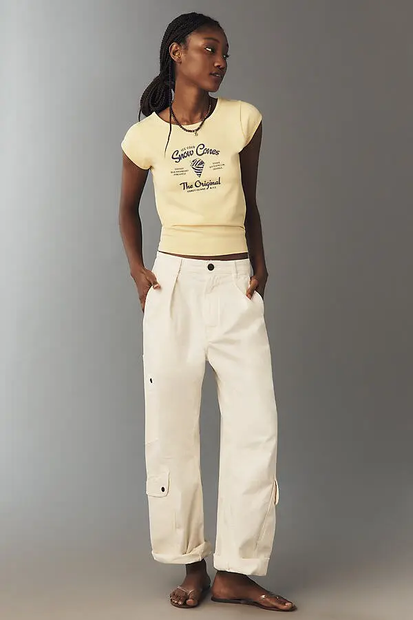 PILCRO Snow Cone Cotton Tee