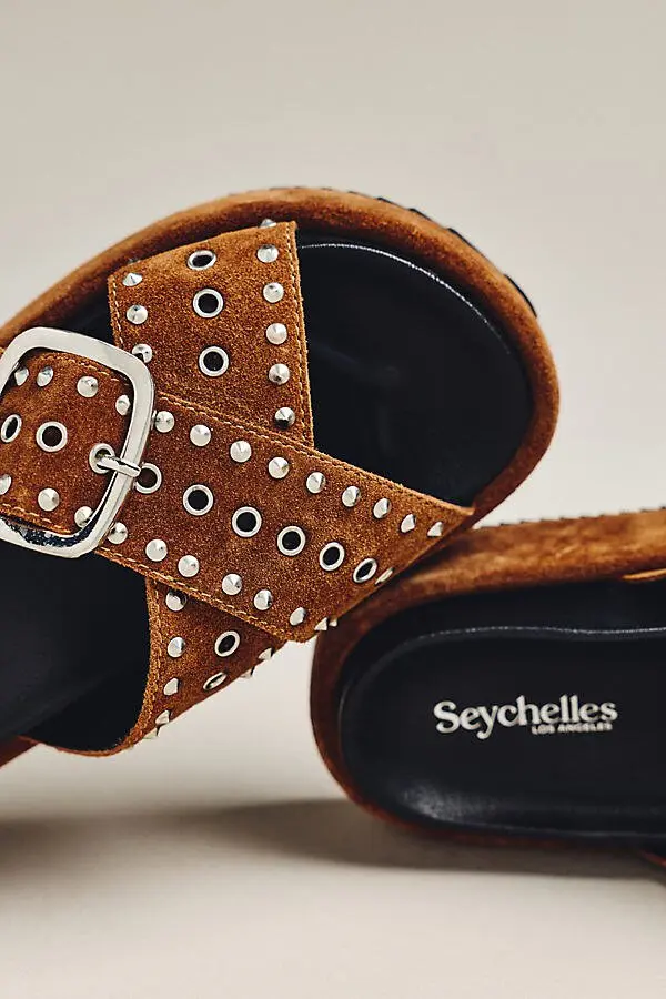 Seychelles Crushing Wave Platform Sandals - Tan Suede