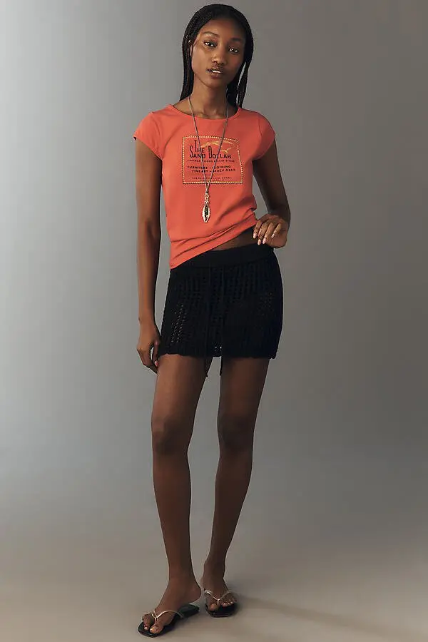 PILCRO Cotton Sand Dollar Tee