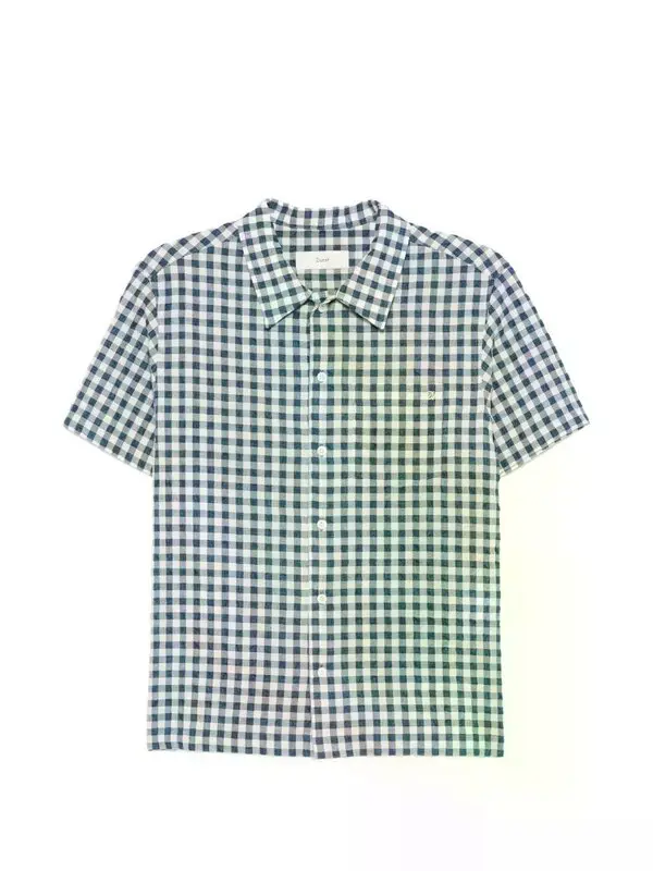 DUNST Gingham Pattern Pajama Shirt - Blue