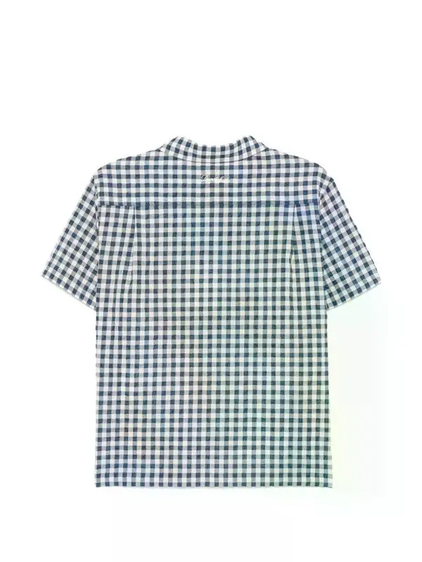 DUNST Gingham Pattern Pajama Shirt