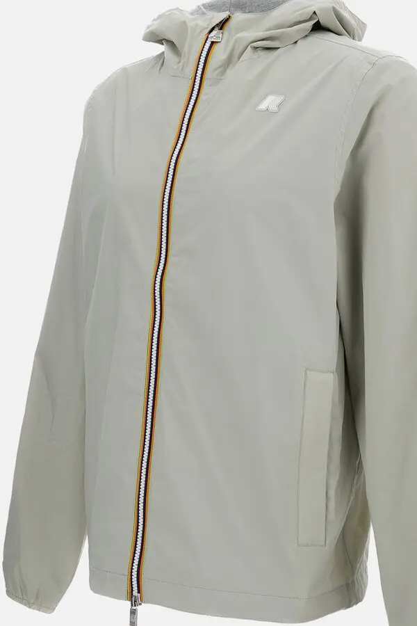 K-WAY Cropped Stretch Nylon Jersey Jacket - Beige