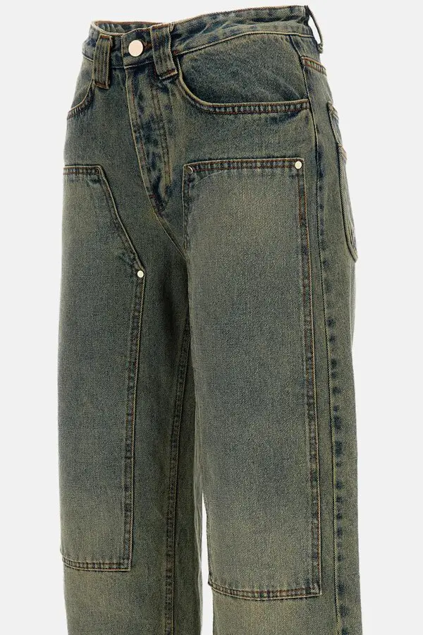 META CAMPANIA COLLECTIVE Milton Tea-wash Denim Carpenter Pants