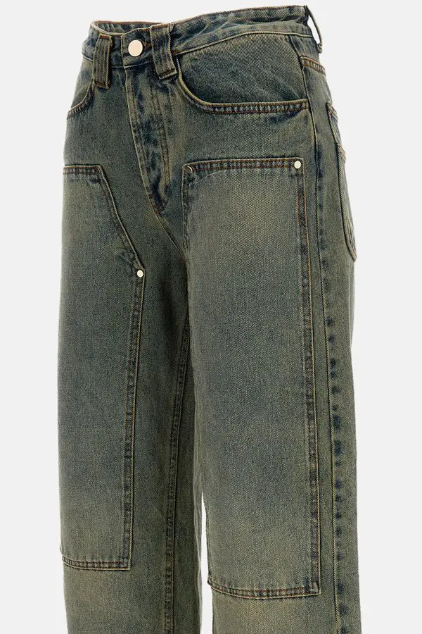 META CAMPANIA COLLECTIVE Milton Tea-wash Denim Carpenter Pants