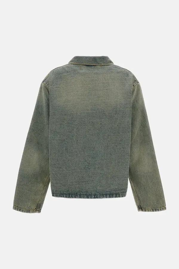 META CAMPANIA COLLECTIVE Cropped Denim Jacket - Blu