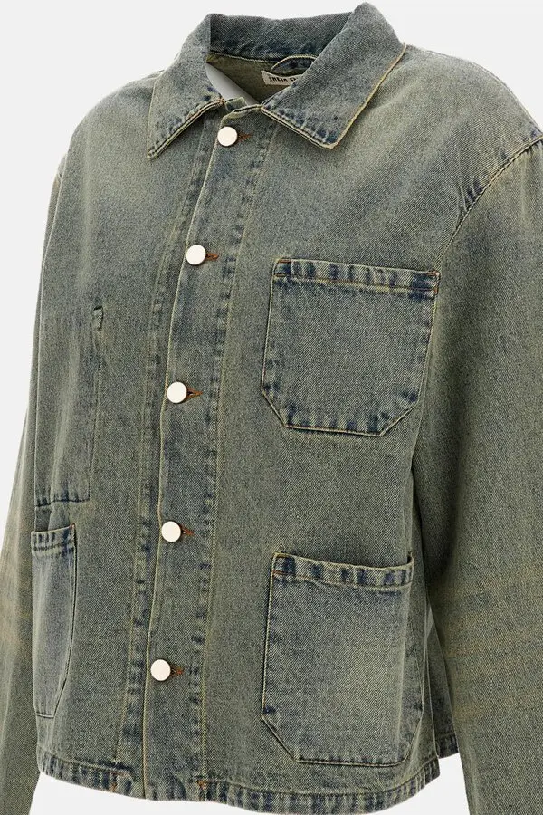 META CAMPANIA COLLECTIVE Cropped Denim Jacket