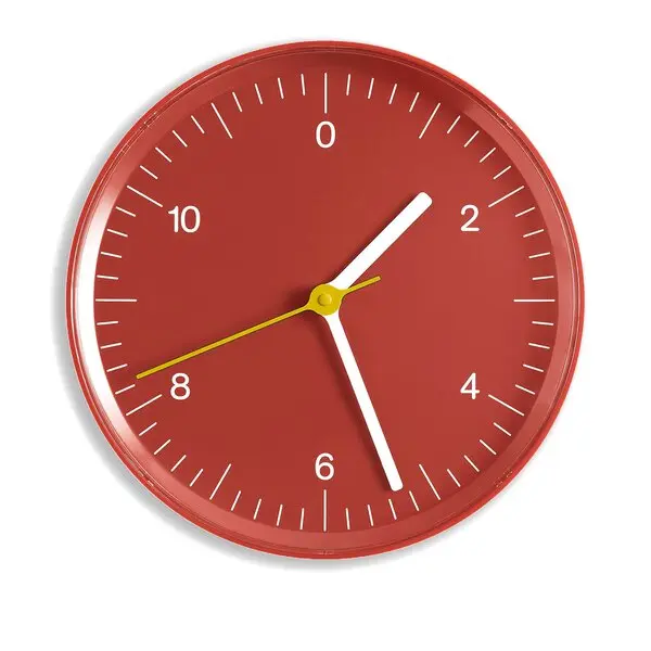 HAY Jasper Morrison Wall Clock - Red