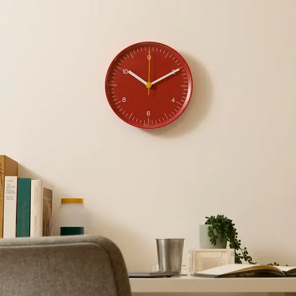 HAY Jasper Morrison Wall Clock - Red