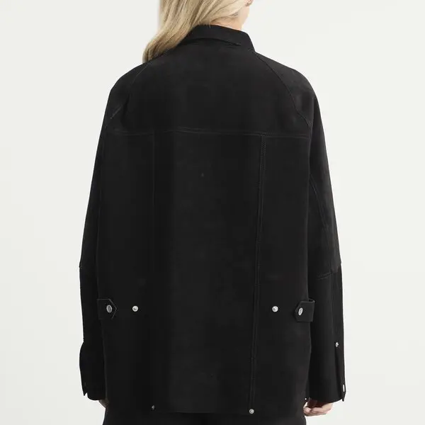 Studio Nicholson Dash Suede Jacket - Black
