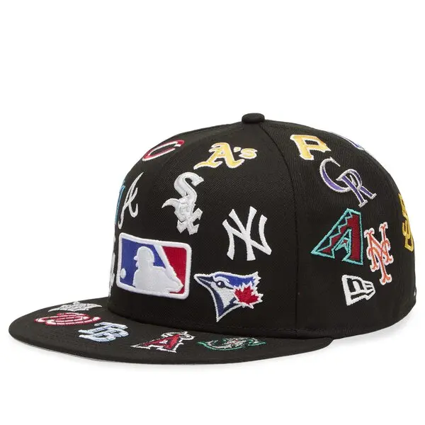 New Era Image Mlb All Over 59fifty Cap - Black