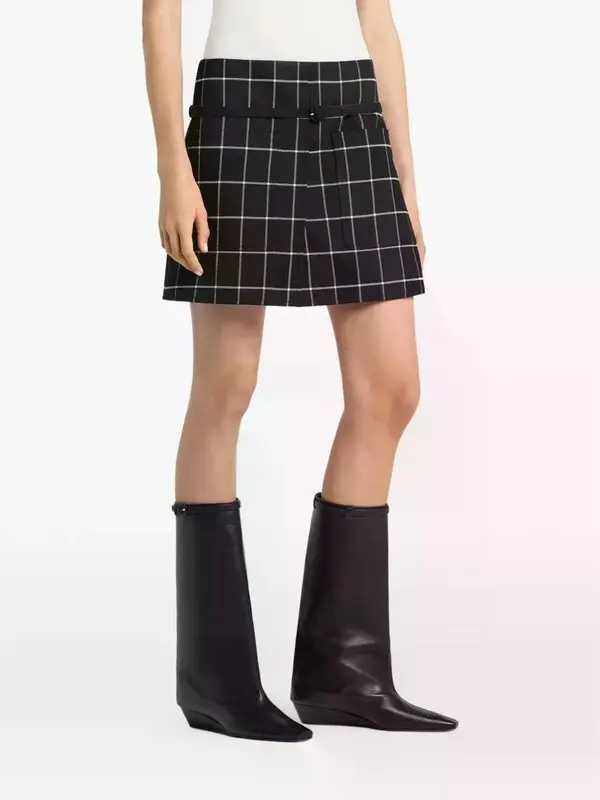 COURREGES Checked Mini Skirt