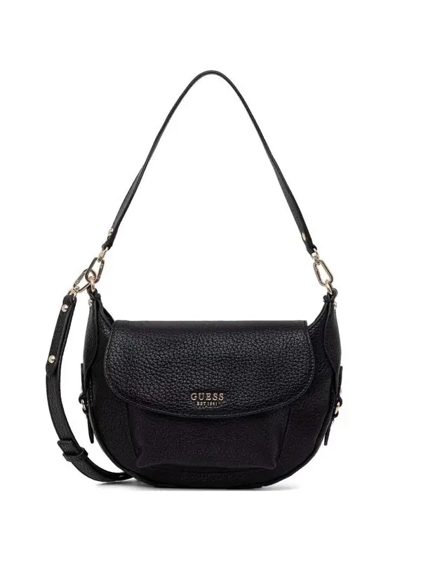 Guess Mini Marsha Pebbled-texture Shoulder Bag - Black