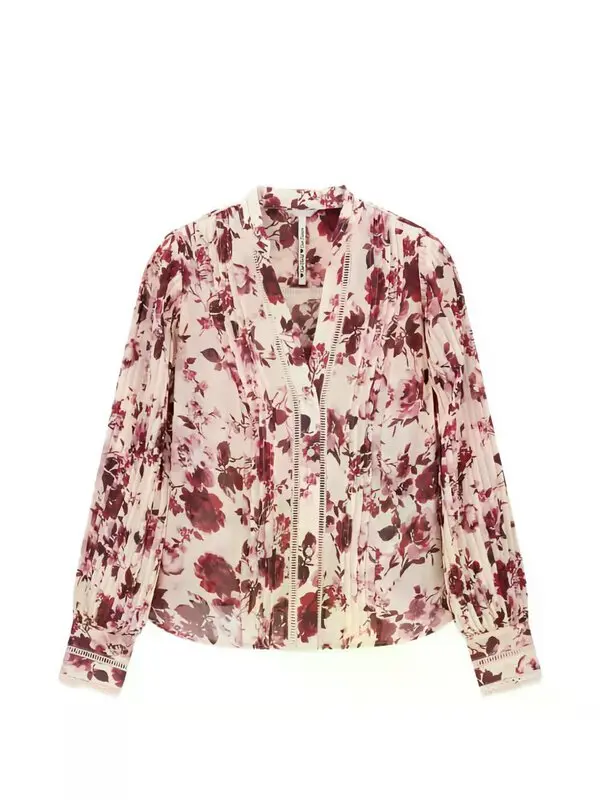 Guess Floral Lace Blouse - Neutrals