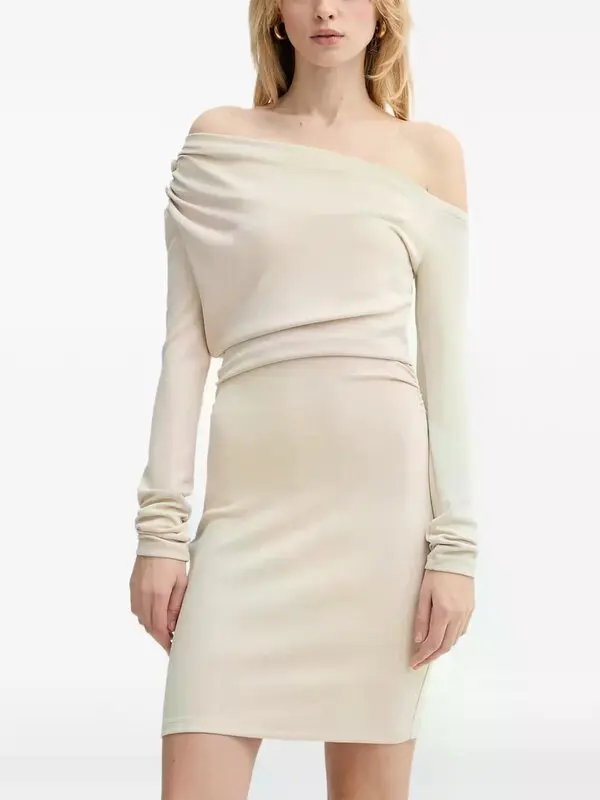 Guess Draped Off-the-shoulder Mini Dress