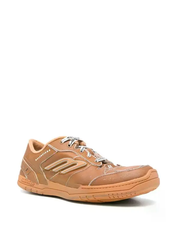 Balenciaga Hamptons Lace-up Sneakers - Brown