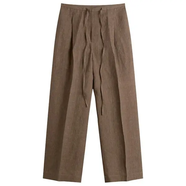 RÓHE Rohe Relaxed Drawstring Trousers - Brown Melange