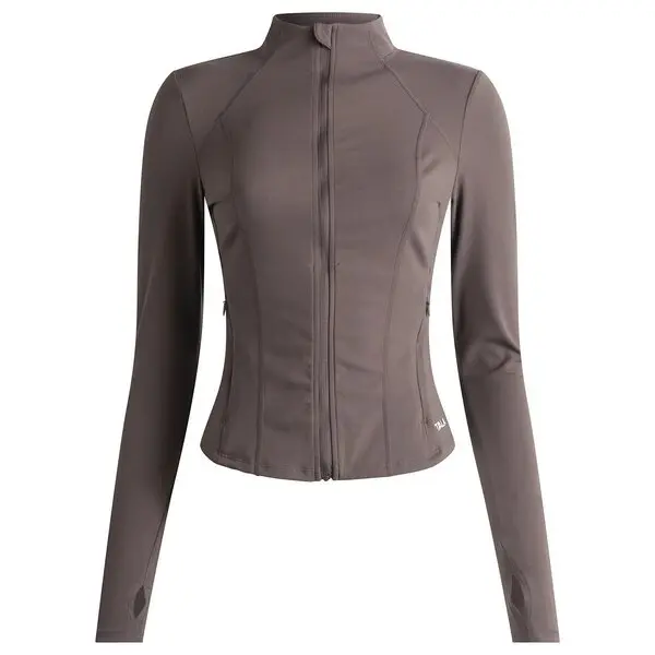 TALA Dayflex Zip Through Running Jacket - Mocha Brown