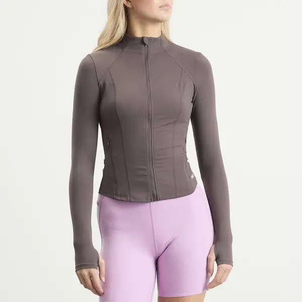 TALA Dayflex Zip Through Running Jacket - Mocha Brown