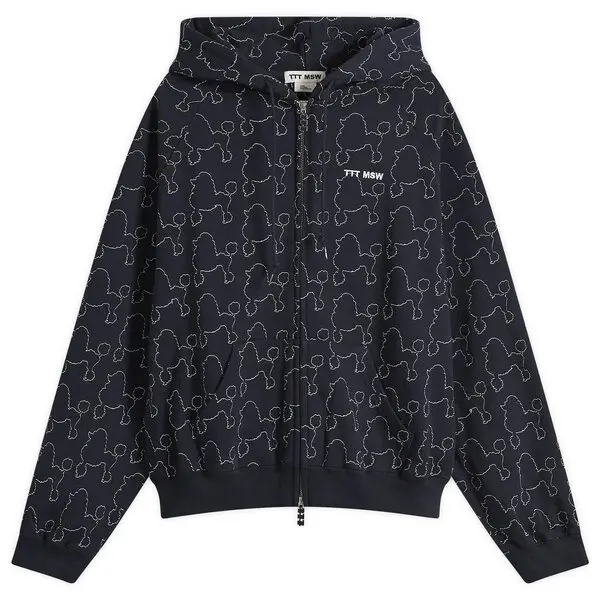 TTT MSW Dog Embroidery Zip Hoodie
