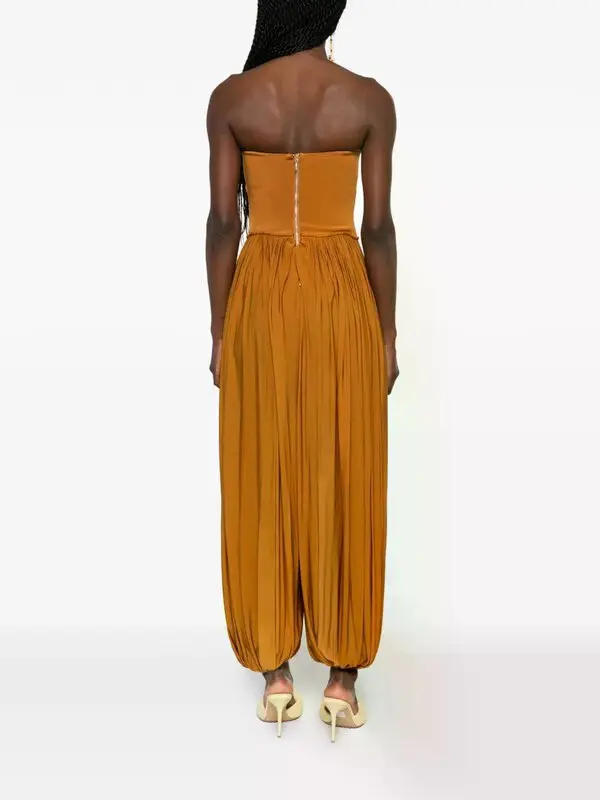 Zimmermann Luna Pleated-leg Jumpsuit - Brown