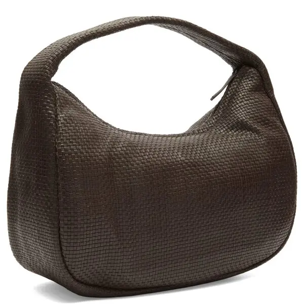ST. AGNI Woven Bon Bon Shoulder Bag - Coffee