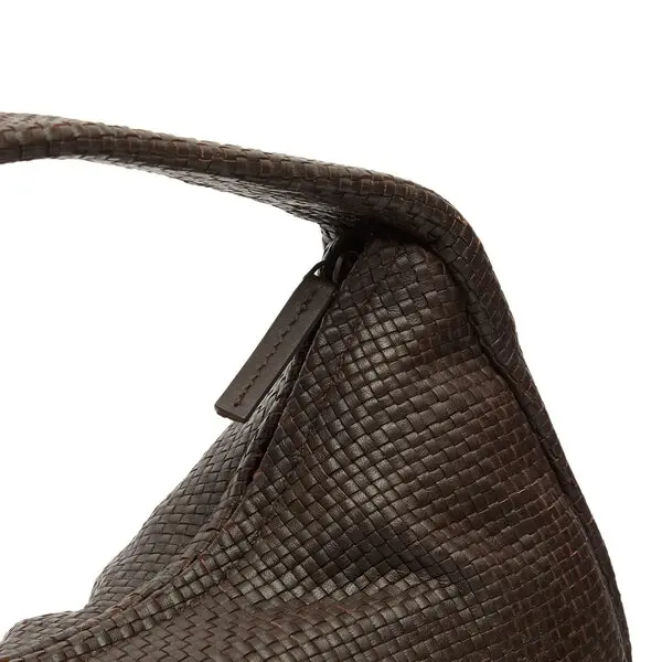ST. AGNI Woven Bon Bon Shoulder Bag - Coffee