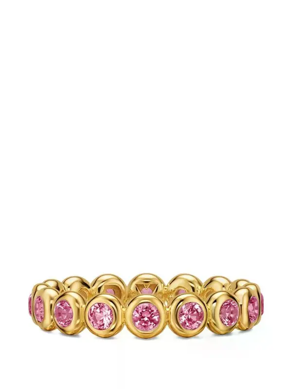 David Yurman 18k Yellow And Tourmaline Band Ring - Gold