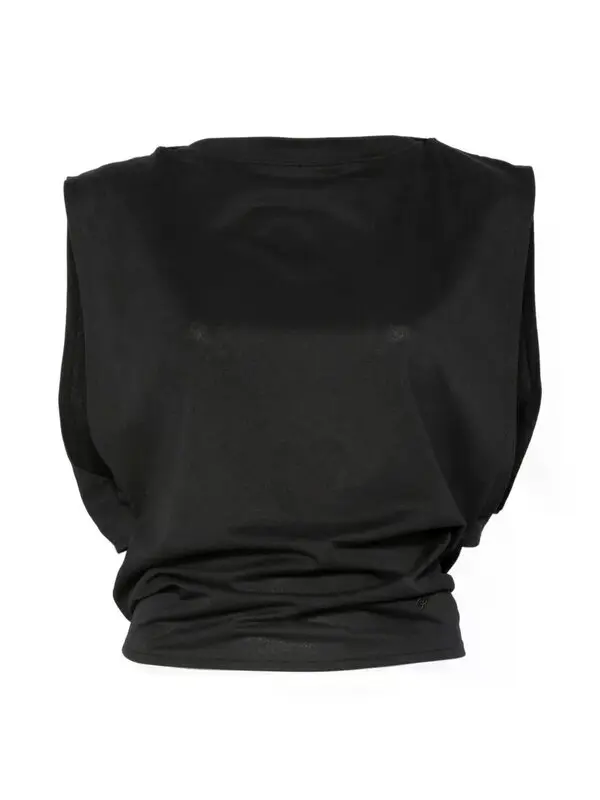 Jacquemus Open-back Draped Blouse - Black