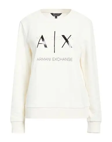 Armani Exchange Cotton-elastane Sweatshirt - Off White