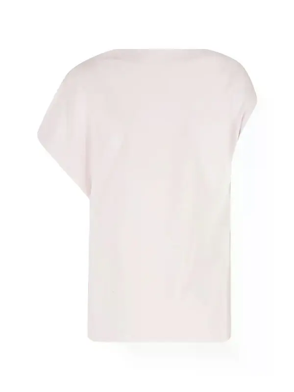MEIMEIJ Asymmetric Draped Blouse - Pink