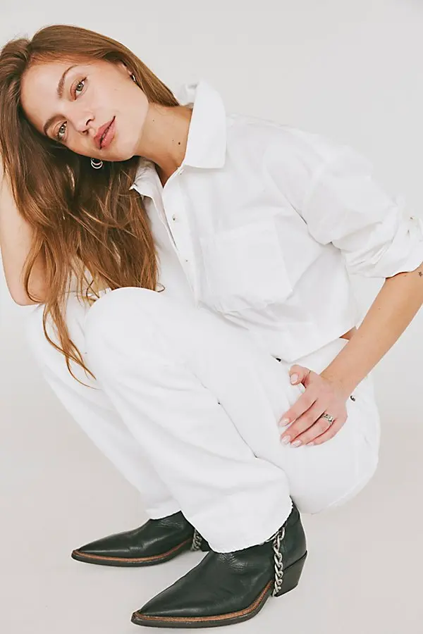 AGOLDE 90s Long Straight-leg Jeans - Marshmallow