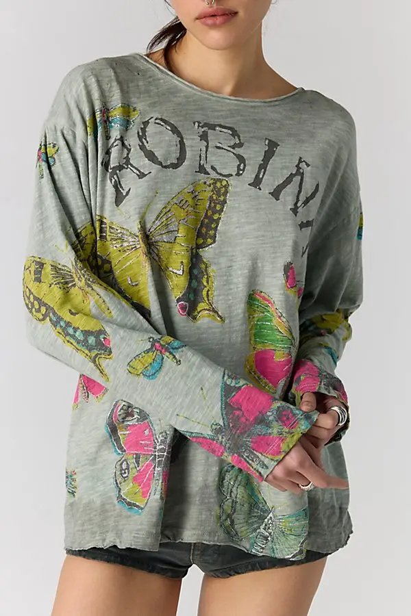 MAGNOLIA PEARL Butterfly Ensemble Viggo Long-sleeve Tee