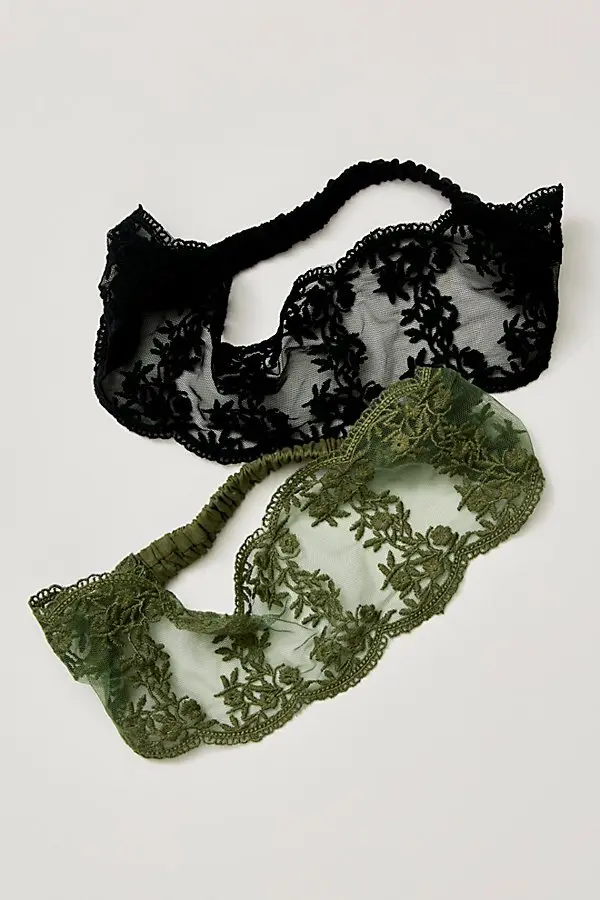 Free People Solana Lace Headband - Black