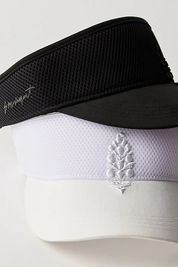 Free People Back Nine Wide-brim Visor - Black