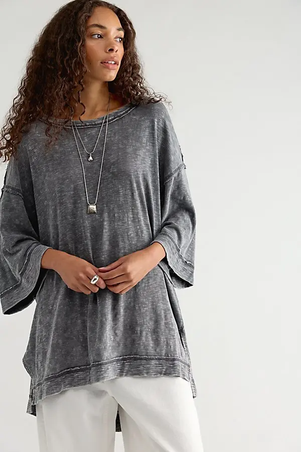 Free People We The Free Untouched Gem Tee - Black