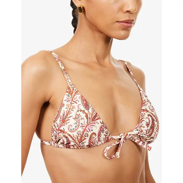 Paige Cameron Tie-front Triangle Bikini Top