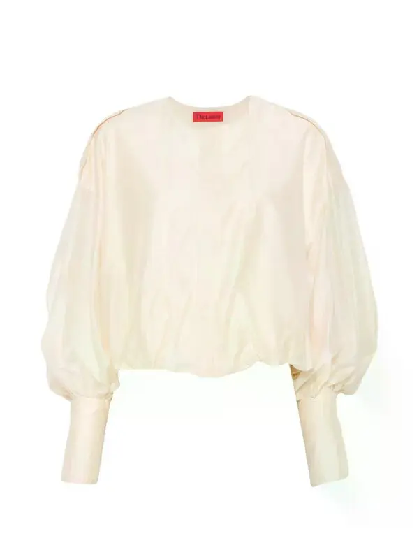 THELATEST Epaulette Puff-sleeve Shirt - Neutrals