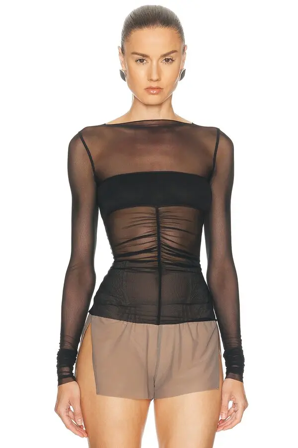 Rick Owens Temple Bandeau Top - Black