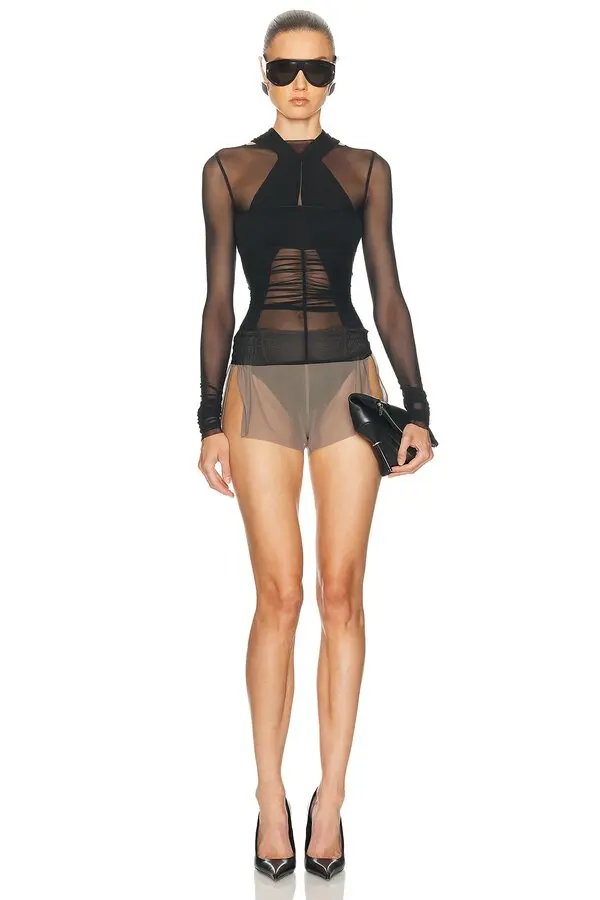 Rick Owens Temple Bandeau Top - Black