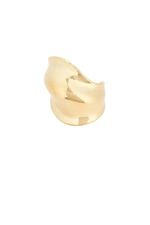 Saint Laurent High Armour Cuff Bracelet - Or 3n Patine