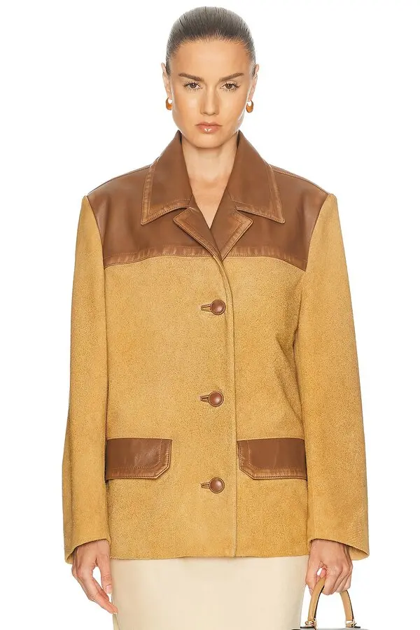 Miu Miu Scamosciato Jacket - Cuoio