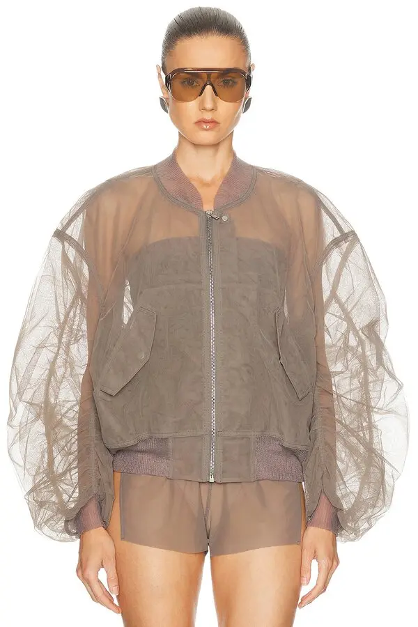 Rick Owens Secchia Flight Jacket - Dust