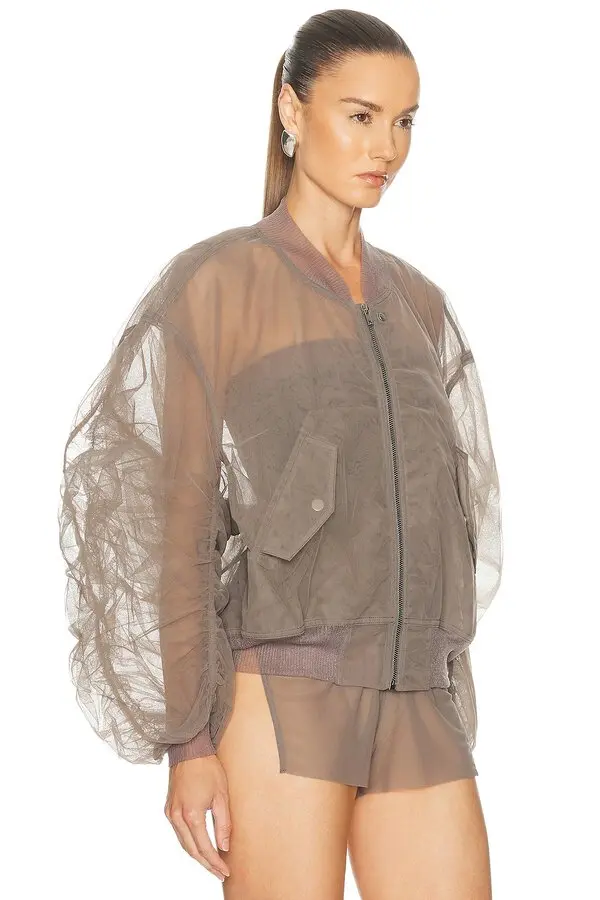 Rick Owens Secchia Flight Jacket - Dust