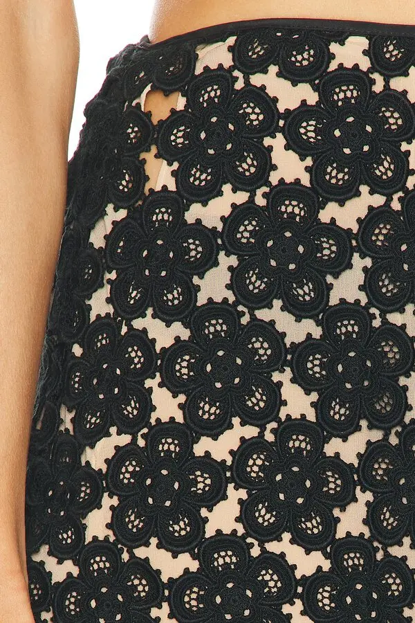 Miu Miu Macramé Anemone Skirt - Nero