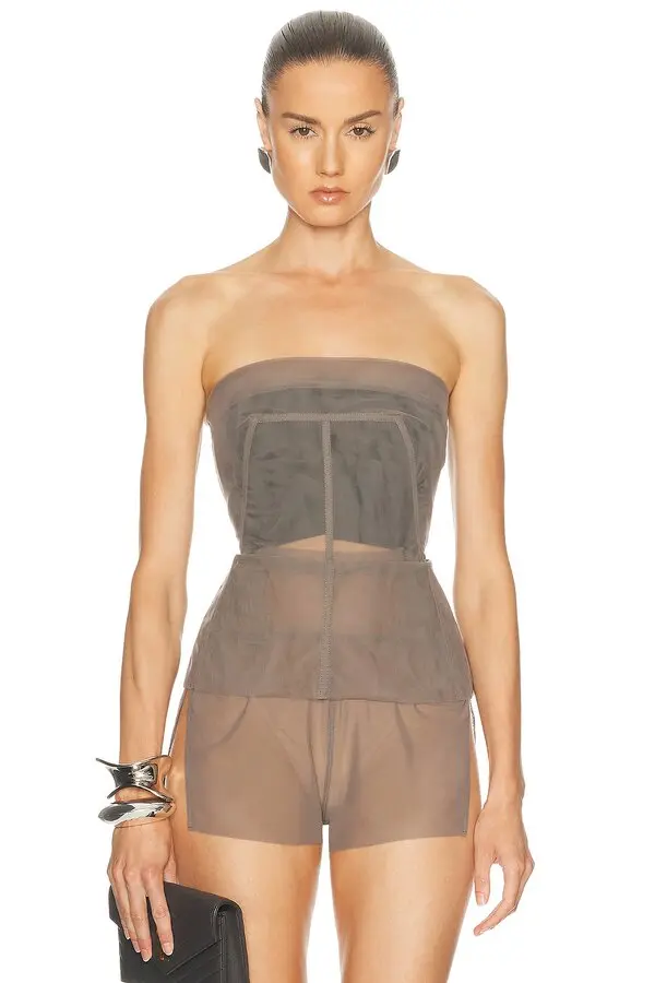 Rick Owens Bustier Top - Dust