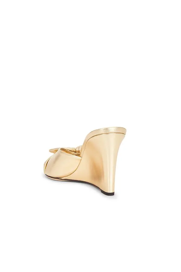 JIMMY CHOO Livi 85 Wedge Sandal - Gold