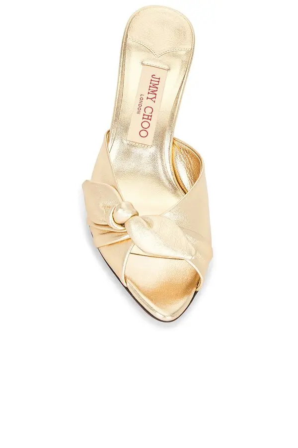 JIMMY CHOO Livi 85 Wedge Sandal - Gold